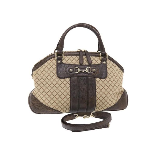 Gucci | Bags | Gucci Canvas Diamante Handbag | Poshmark